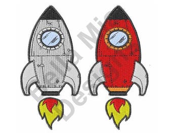 Space machine embroidery design set. BLAST OFFFF.... Astronaut