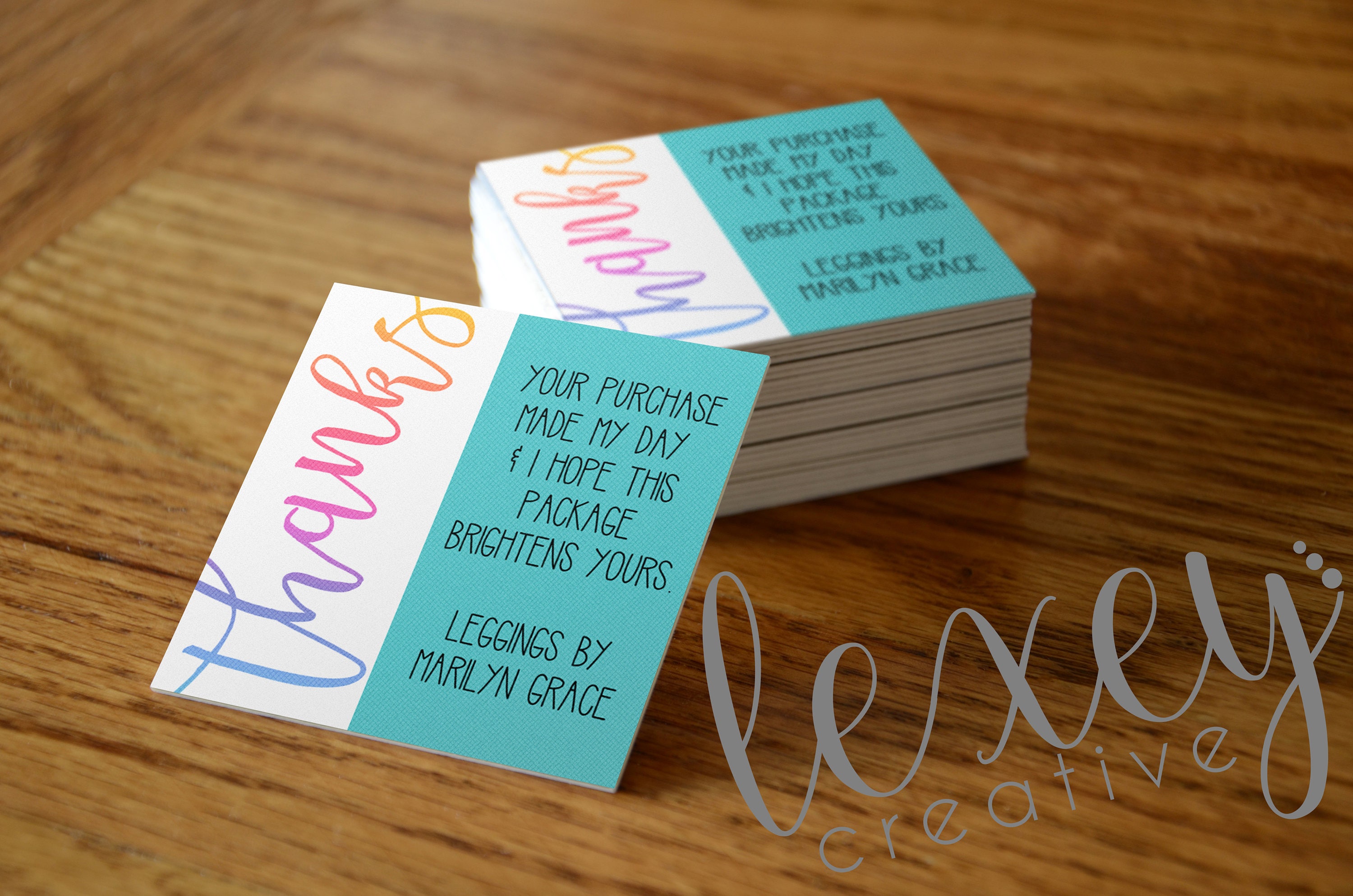 Small Business Marketing Material Rainbow Thank You For Your