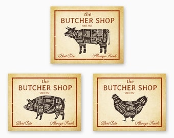 Butcher shop sign | Etsy