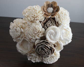 Wood flower bouquet | Etsy