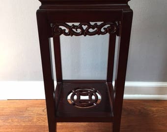 Carved wood stand | Etsy