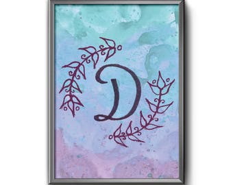 D monogram | Etsy