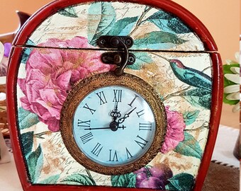 Decoupage clock | Etsy