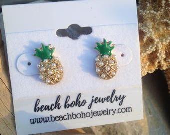 Pineapple earrings | Etsy
