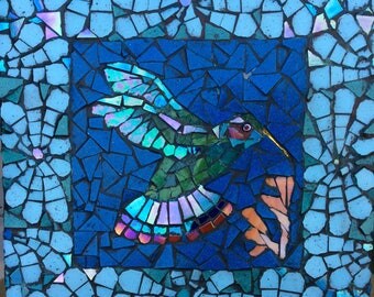 LIGHT BLUE BIRD Mosaic Tile