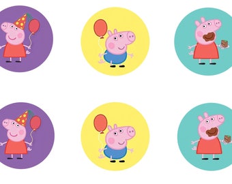 Peppa pig circles | Etsy