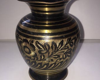 Black and gold vase | Etsy