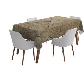 Wood tablecloth | Etsy