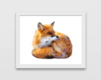 Printable fox | Etsy