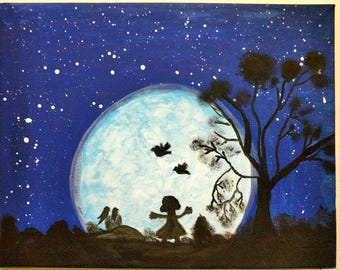 Night sky painting | Etsy