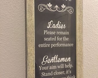 Chalkboard bathroom | Etsy