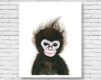 Monkey painting | Etsy