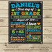 First Day of School Chalkboard Sign Printable 1st Day of