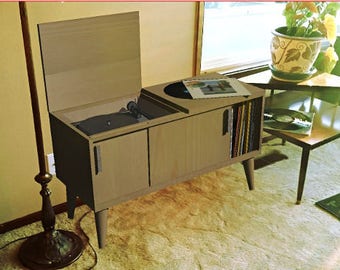 Record player cabinet | Etsy