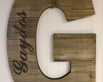 Barn wood letters | Etsy