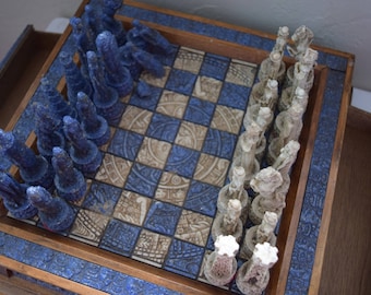 Stone chess set | Etsy