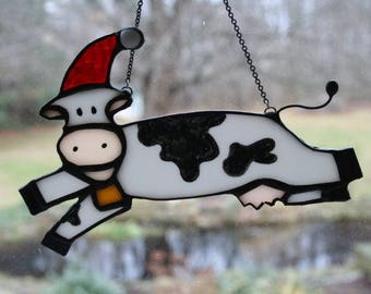 Stained glass cow | Etsy