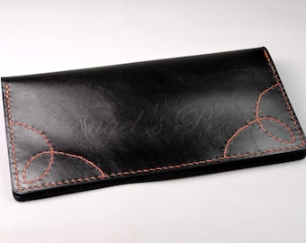 Personalized leather checkbook cover check book cover tan or