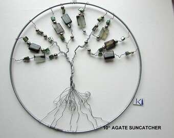 Wire tree suncatcher | Etsy