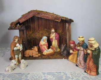 Ceramic nativity set | Etsy