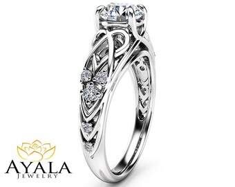 Ayala Jewelry Unique Engagement Ring Rose Gold by AyalaDiamonds