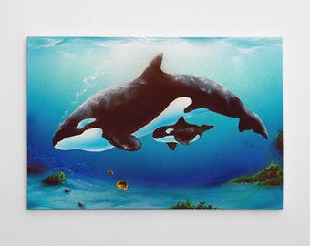 Killer whale art | Etsy