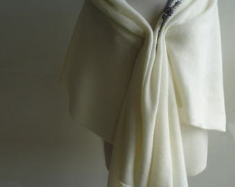 Ivory Wedding Shawl Wedding Stole Wedding Wrap Bridal Shawl