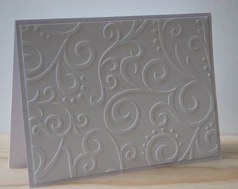 White embossed cards | Etsy