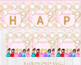 Tea party banner | Etsy