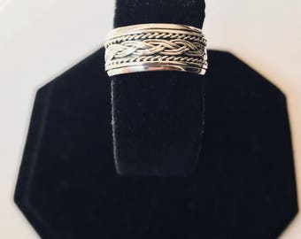 Silver spinner ring | Etsy