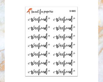 Weekend stickers | Etsy