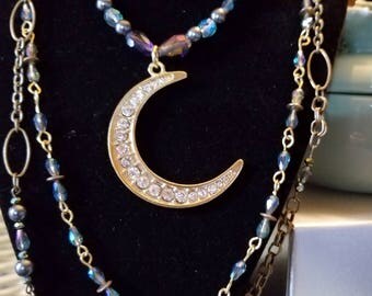 Blue moon jewelry | Etsy