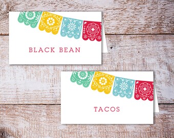 Fiesta food labels | Etsy