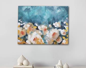 Turquoise painting | Etsy