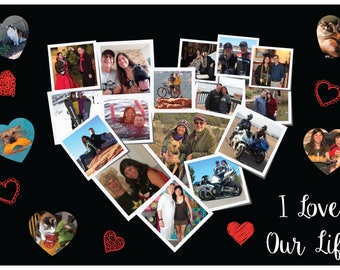 Heart photo collage | Etsy