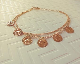 Gold anklet | Etsy
