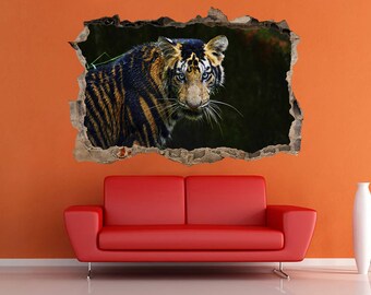 Tiger wall decal | Etsy