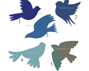 Bird applique | Etsy