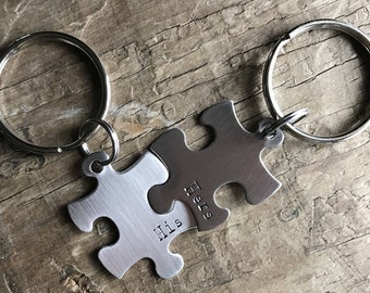 Puzzle keychain | Etsy
