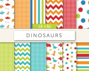 Dinosaur Digital Clipart and Papers