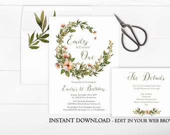 Invitation template | Etsy