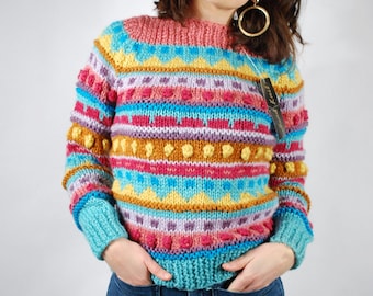 Hand knit sweater | Etsy