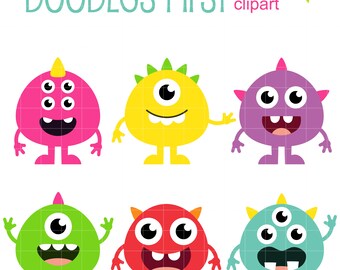 Math Monsters Digital Clip art