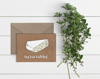 Cheese birthday card | Etsy