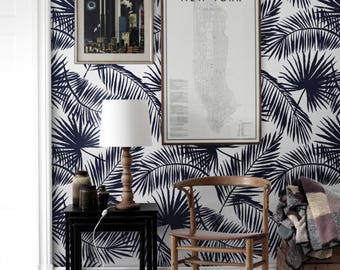 Palm leaf wallpaper | Etsy