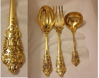Golden silverware | Etsy