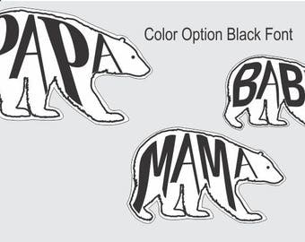 Papa bear sticker | Etsy
