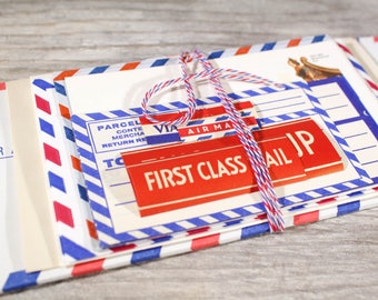 Air mail stickers | Etsy