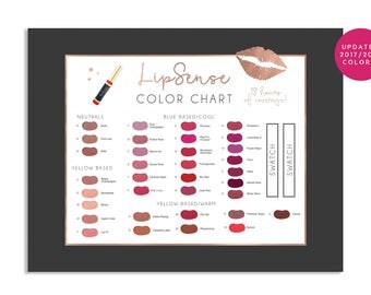 Lipsense color chart | Etsy