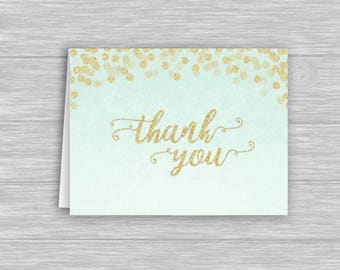 Mint thank you | Etsy